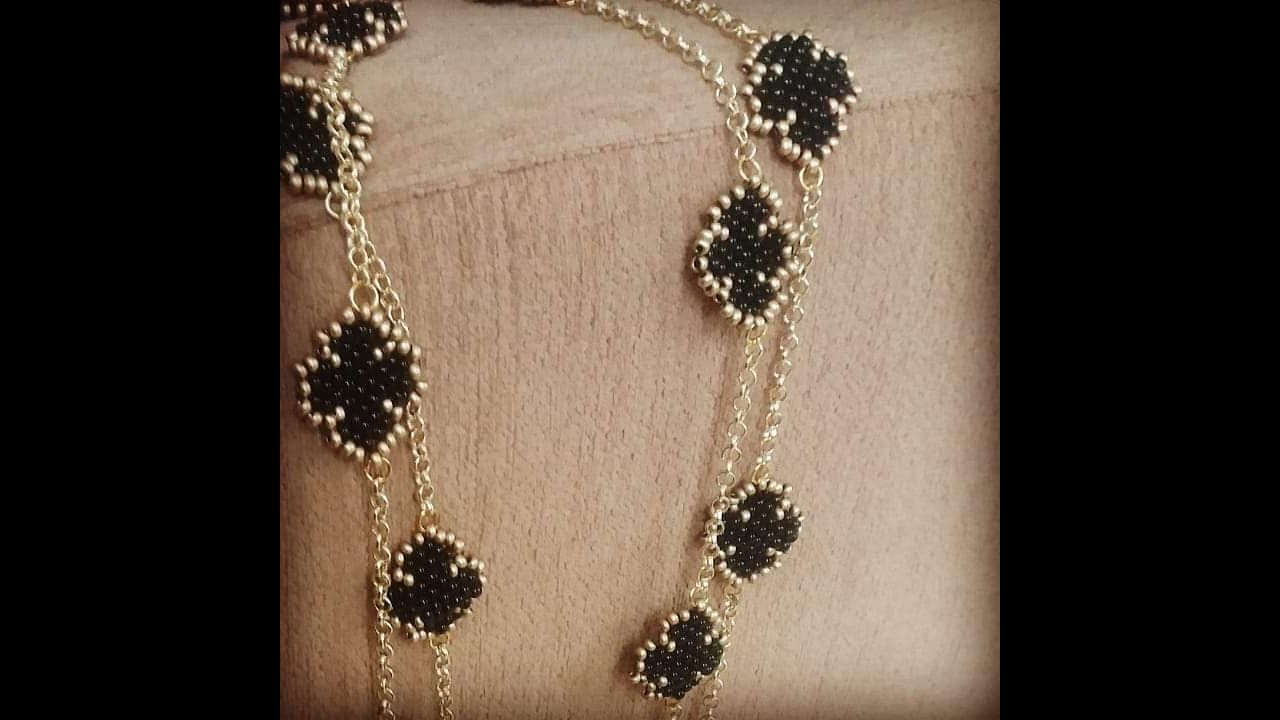 With Van Cleef pattern,. a very beautiful long necklace - YouTube