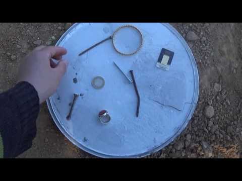 VRP 1000 metal dedektörün metal ayrımı , değersiz metal yanında değerli metale tepkisi