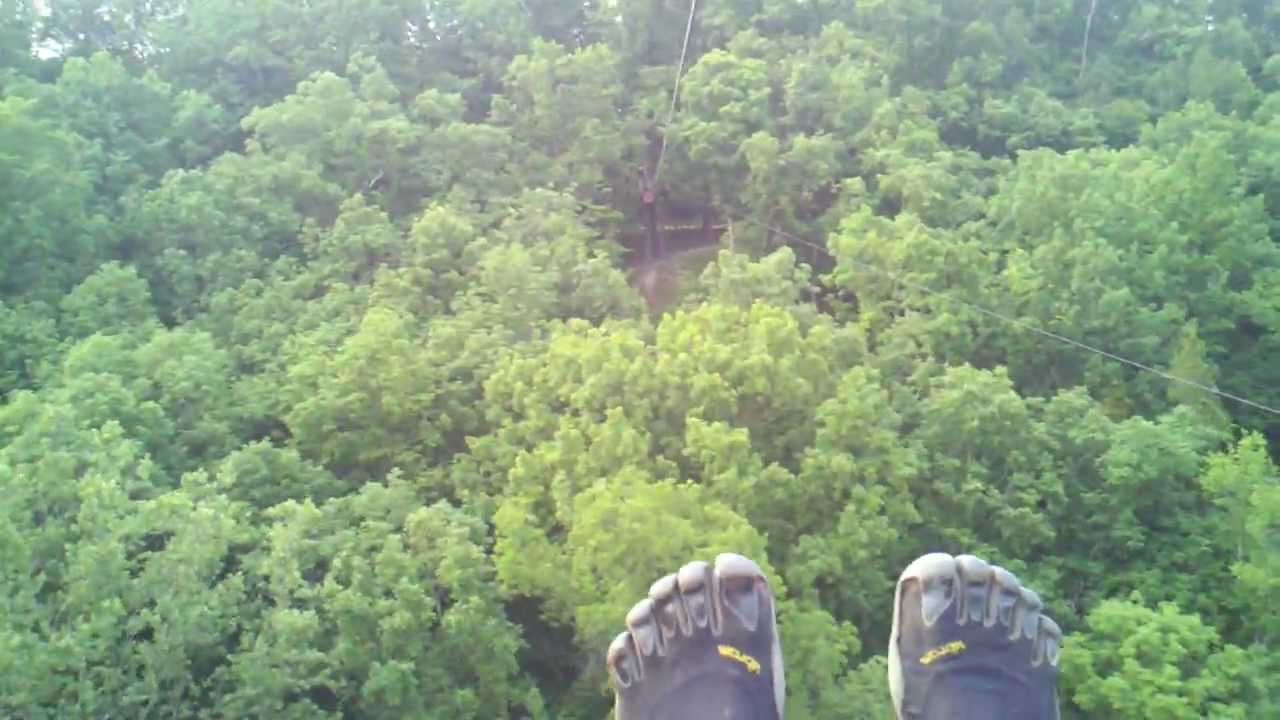 Ozone Zipline, Camp Kern, Ft. Ancient Ohio - YouTube