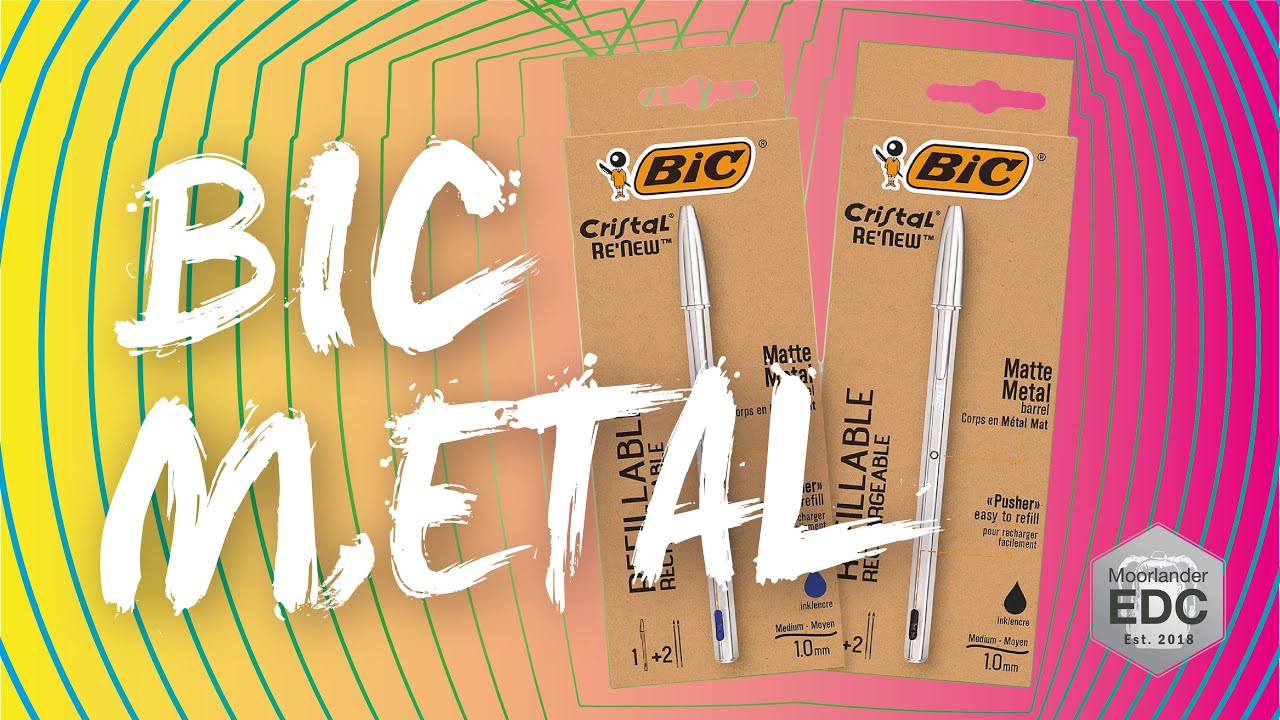 Bic Crystal Metal EDC Pen - YouTube