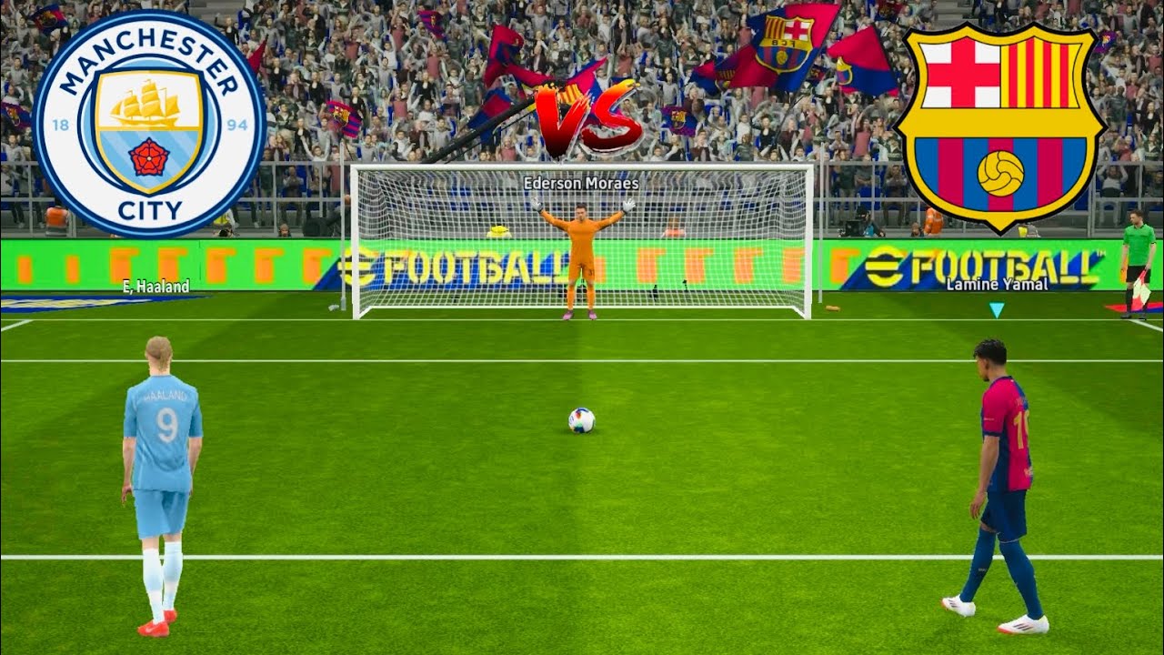 FC Barcelona vs Man City Full Penalty Shootout | MNB vs FCB Match ...
