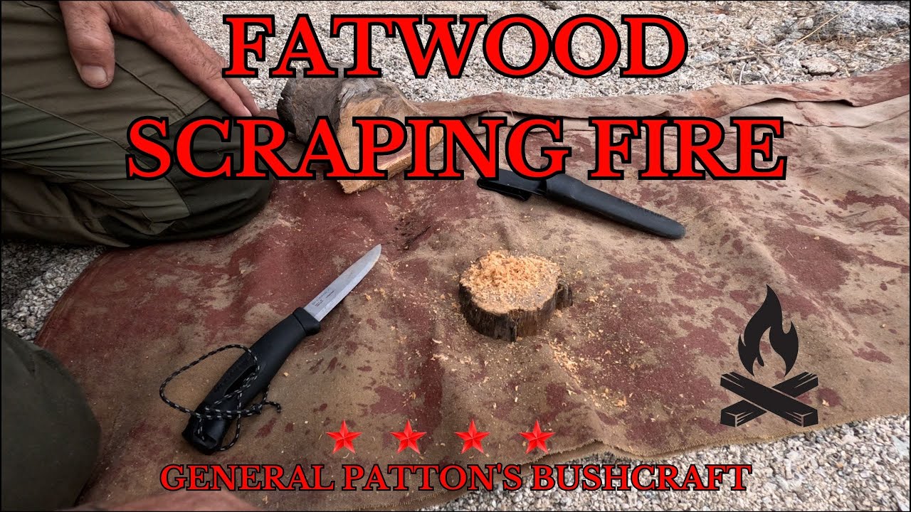 HOW TO BUILD A FIRE WITH FAT WOOD SCRAPINGS - YouTube