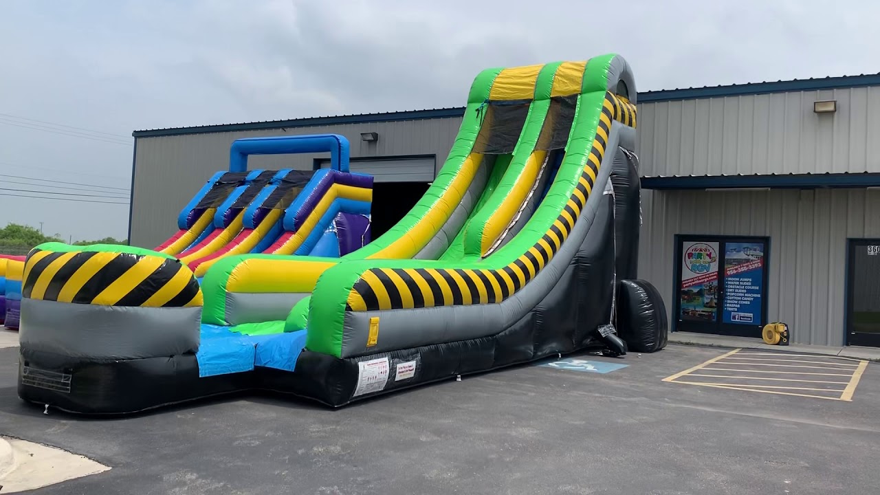 35ft Long Green River Water Slide - YouTube