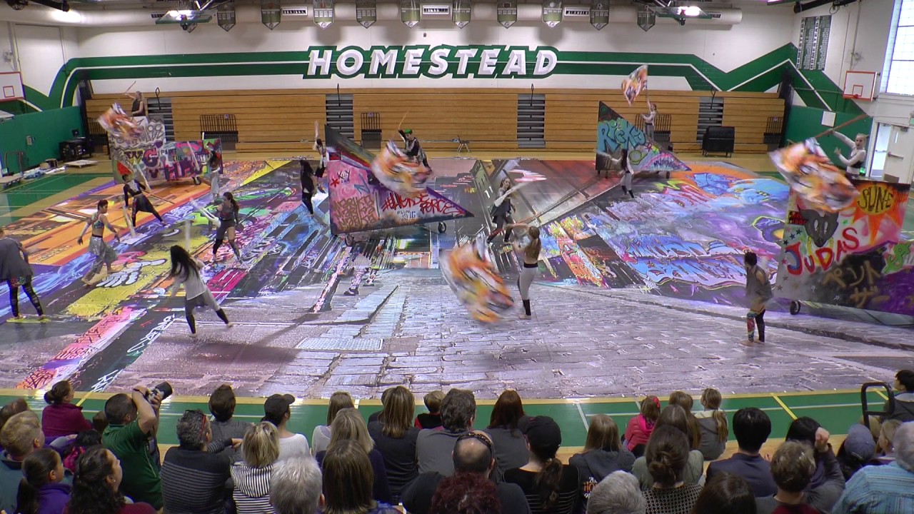 "Paint The Night": Homestead Winter Guard at Home Show 2017 - YouTube