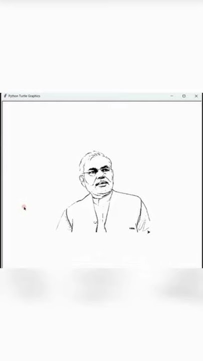 Pm Narendra Modi by Python turtle 🐢 program||||#shorts #viralshorts #trendingshorts #python # ...