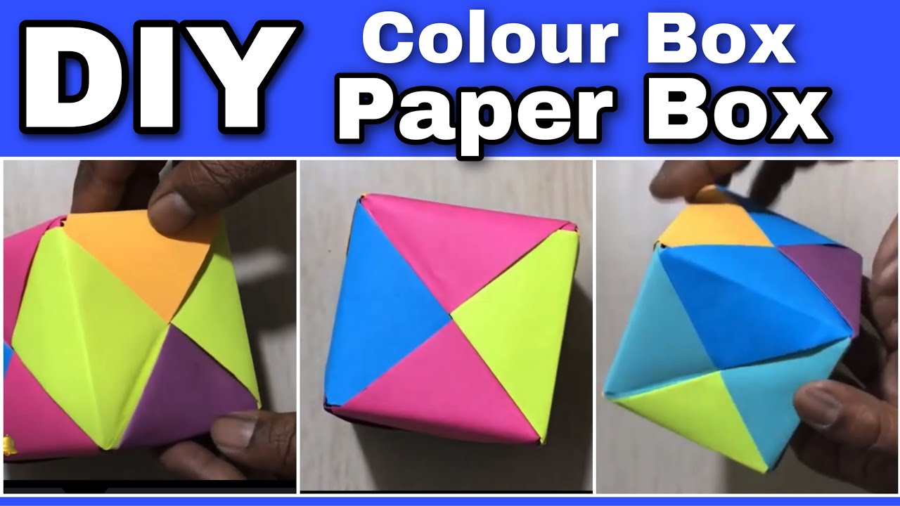 Paper box/Beautiful&colour full paper box very easy - YouTube