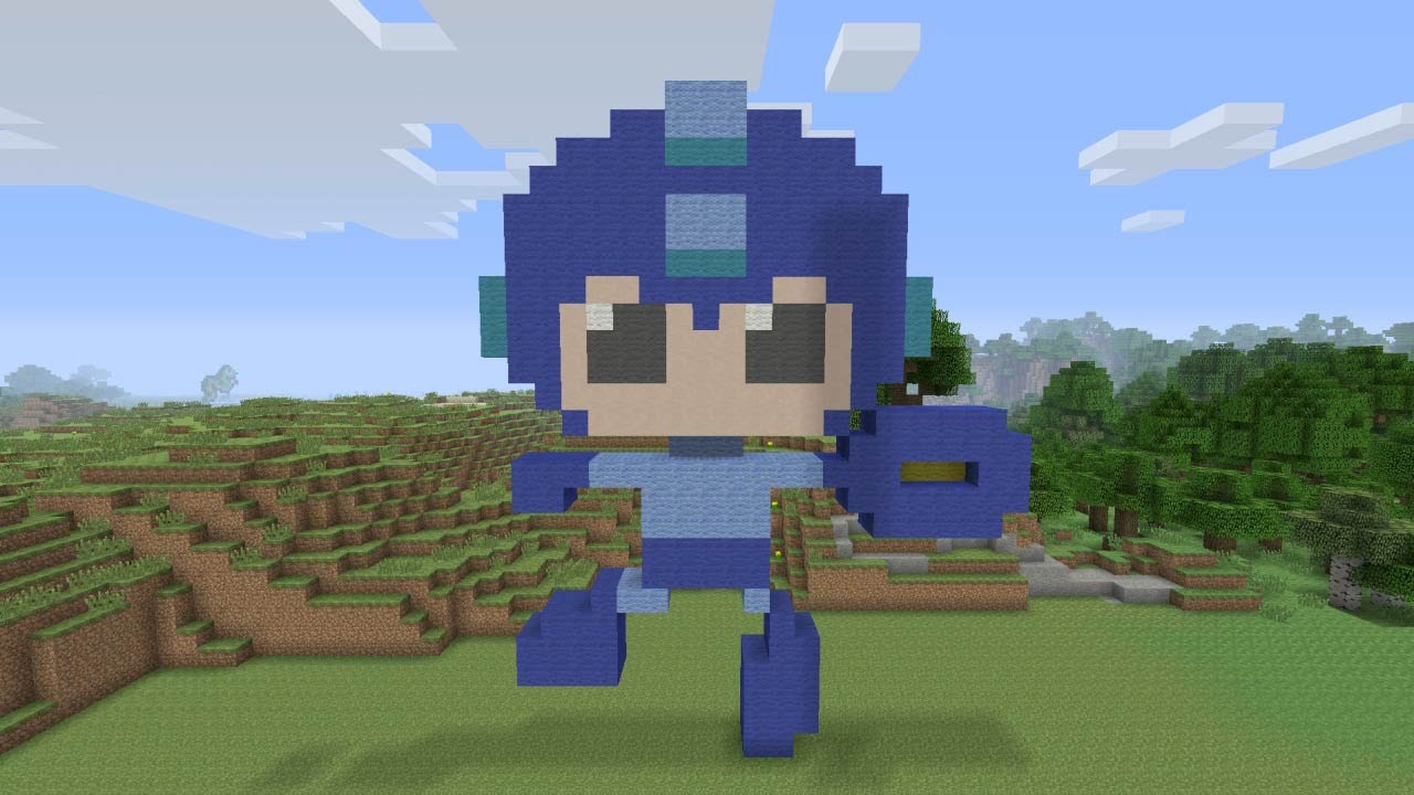 Minecraft Pixel Art - Mega Man - YouTube