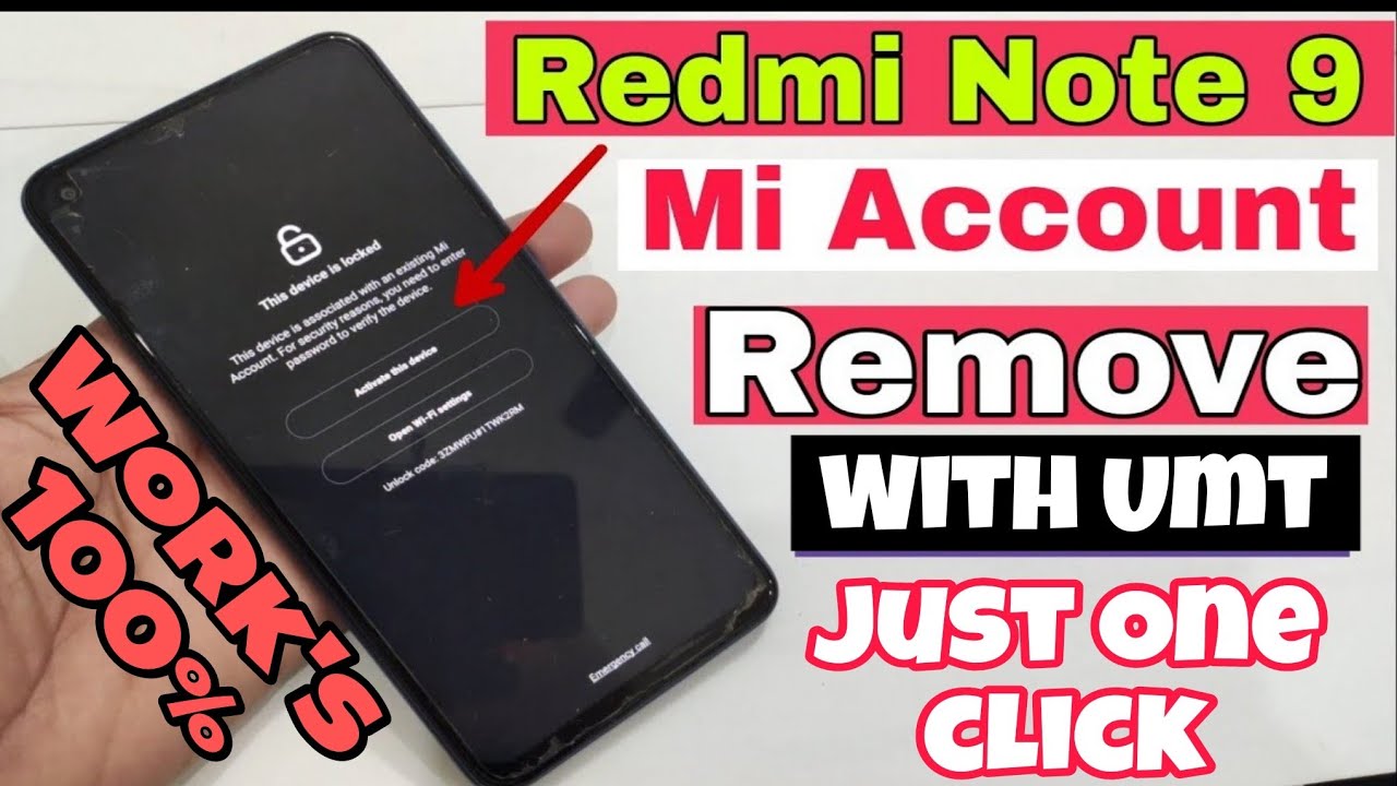 Redmi Note 9 Pro Mi Account Remove Done With Umt ll How To Remove Redmi ...