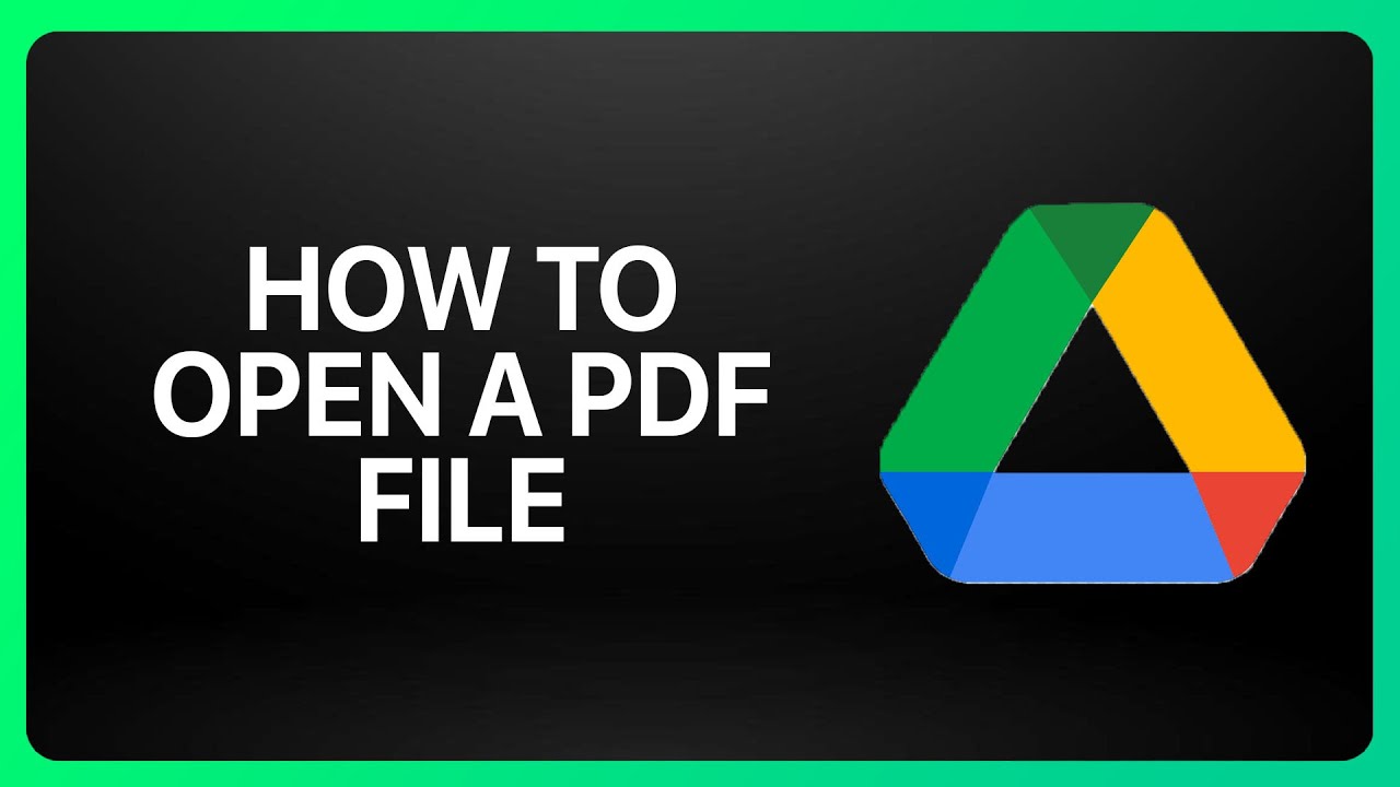 How To Open Pdf Files In Google Drive Tutorial - YouTube