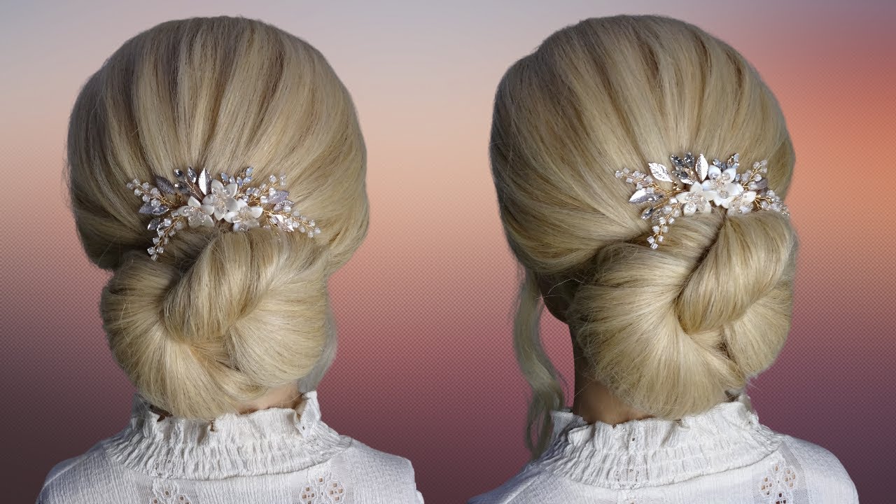 Running late? Try this EASY 2 minute chignon hair tutorial - YouTube