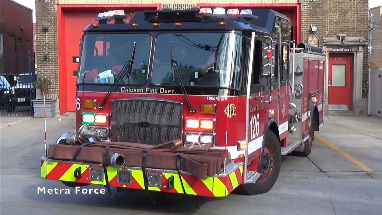 Chicago Fire Dept Engine 126 Responding - YouTube