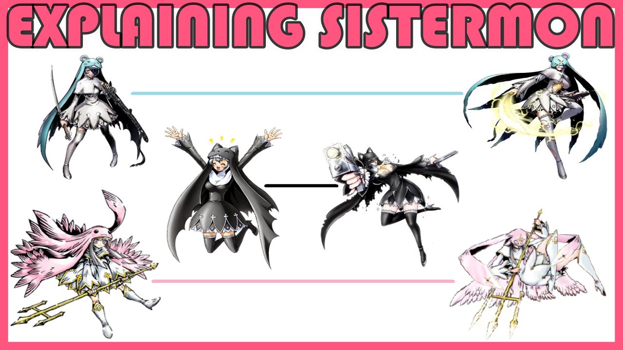 Explaining Digimon: SISTERMON CIEL, BLANC & NOIR DIGIVOLUTION LINE ...