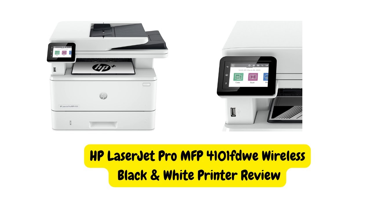 HP LaserJet Pro MFP 4101fdwe Wireless Black & White Printer Review ...