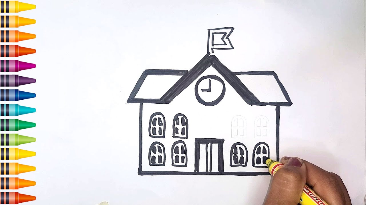HOW TO DRAW A HOUSE - DRAWING A HOUSE - EASY STEP BY STEP | WITH MAPLU ...