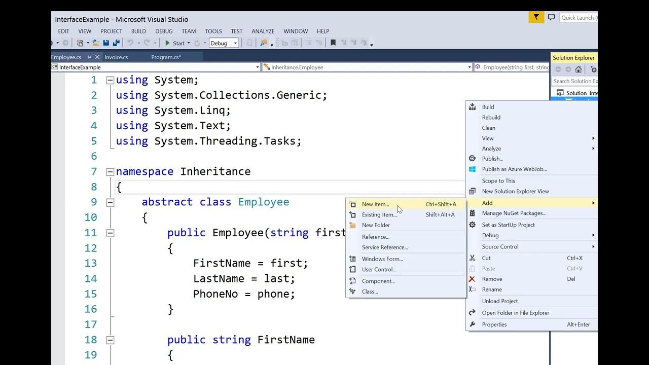 Creating an Interface in C# - YouTube