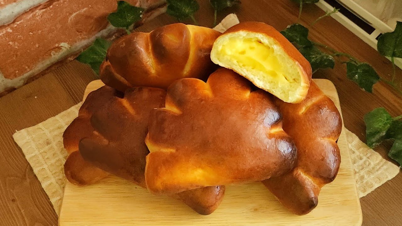 보들보들 슈크림빵 만들기 Making Cream puff bread - YouTube