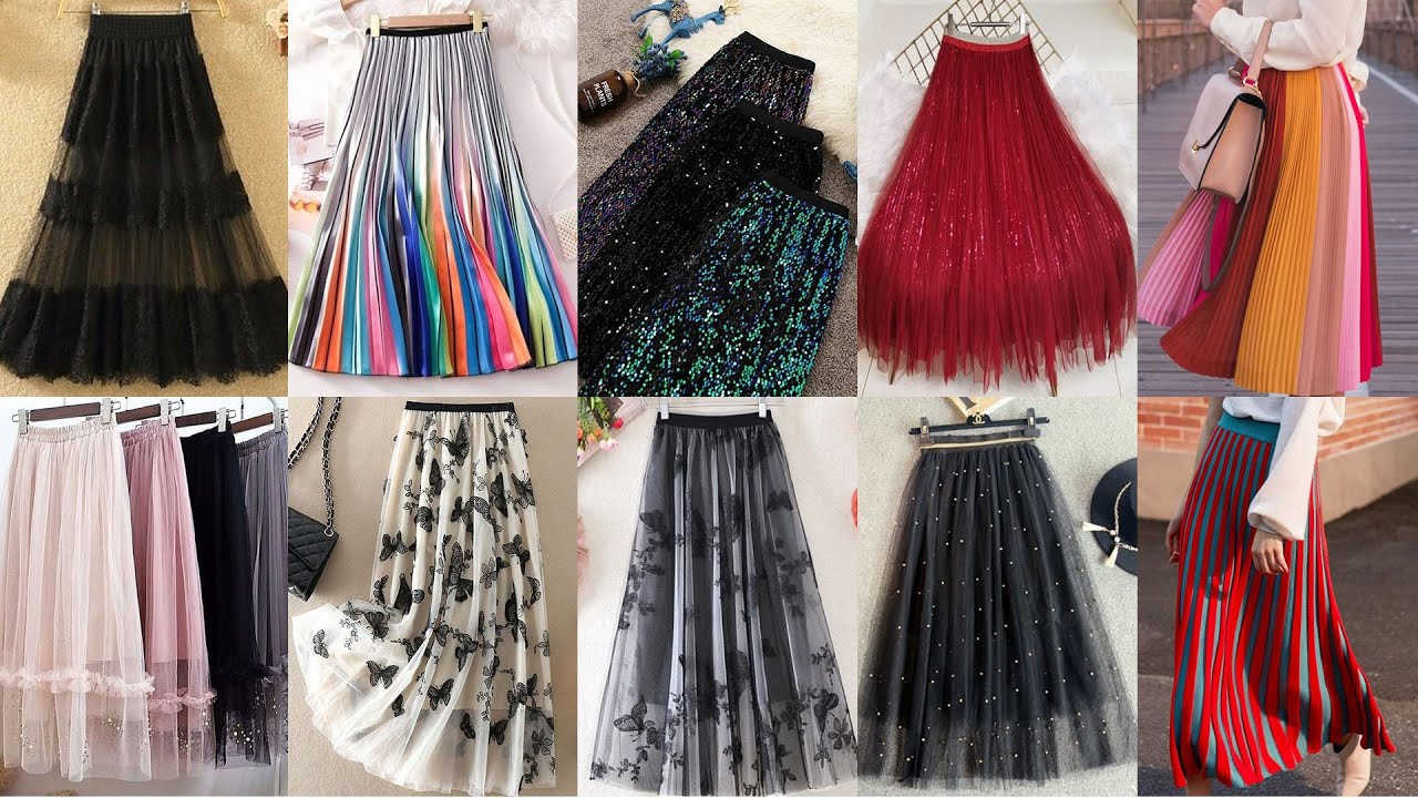 Net And Floral Print Long Skirt Design Party Wear,long Skirt And Top ...
