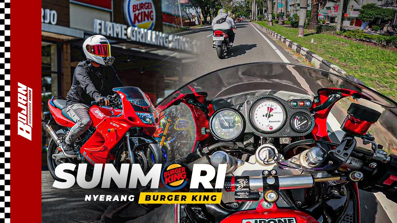 NINJA 2TAK NYERANG BURGER KING ‼️ SUNMORI WITH NINJA RR OLD HEDON ZX25R ...