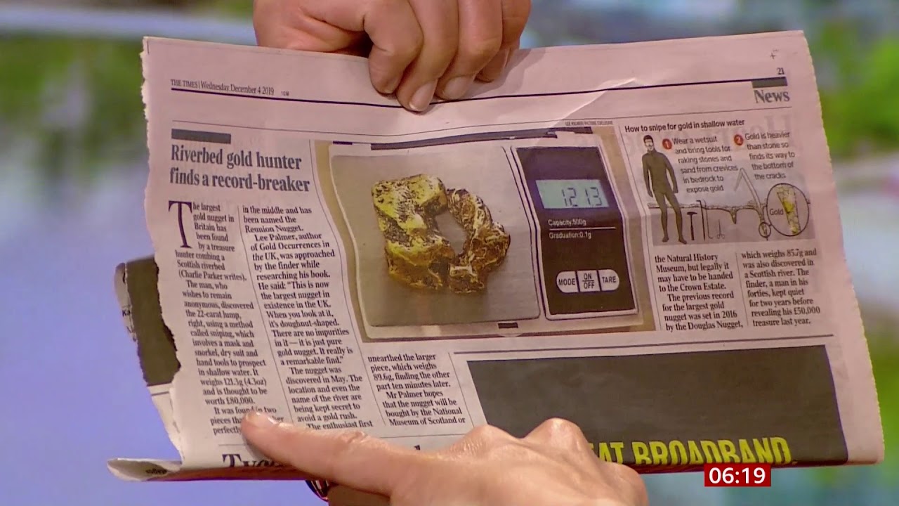 Gold 'reunion' nugget found (Scotland/UK) - BBC News - 4th December ...