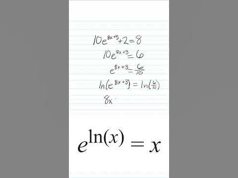 How to Solve Exponential Equations Using Natural Logs | #shorts #maths ...