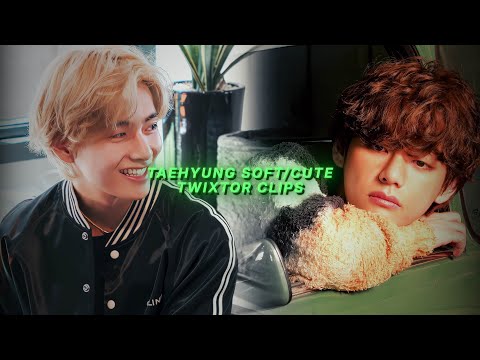 TAEHYUNG - soft/cute twixtor clips for editing (4K)