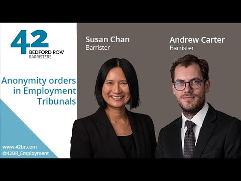 Anonymity orders in Employment Tribunals - YouTube