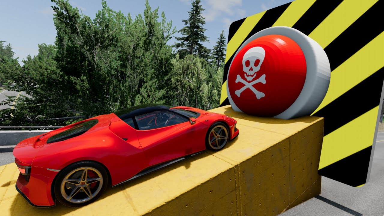 DO NOT Push this RED and DANGEROUS BUTTON! #8 🥵 BeamNG.drive - YouTube