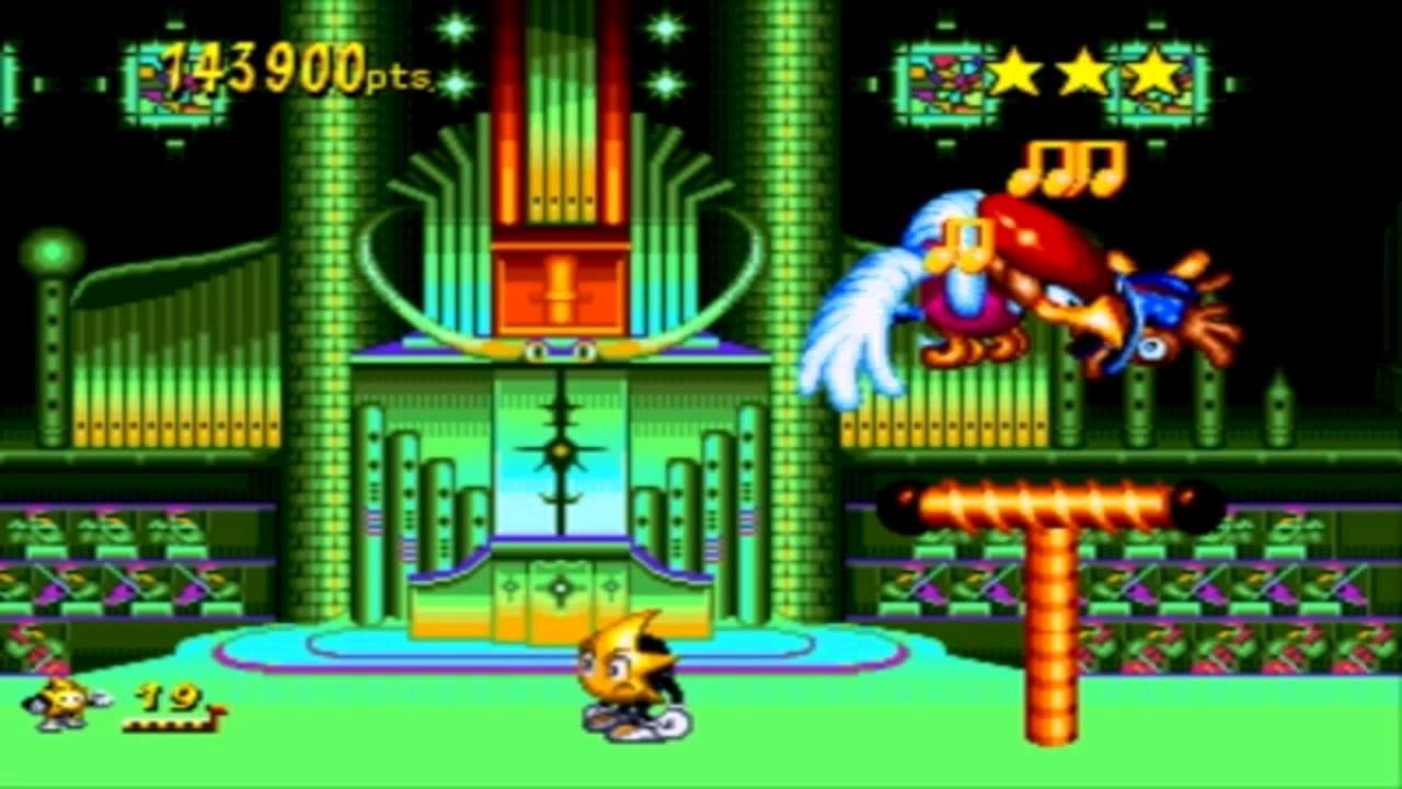 [Sega Genesis] - Ristar - Planet Sonata - Round 4-3 - Awaueck Sing ...