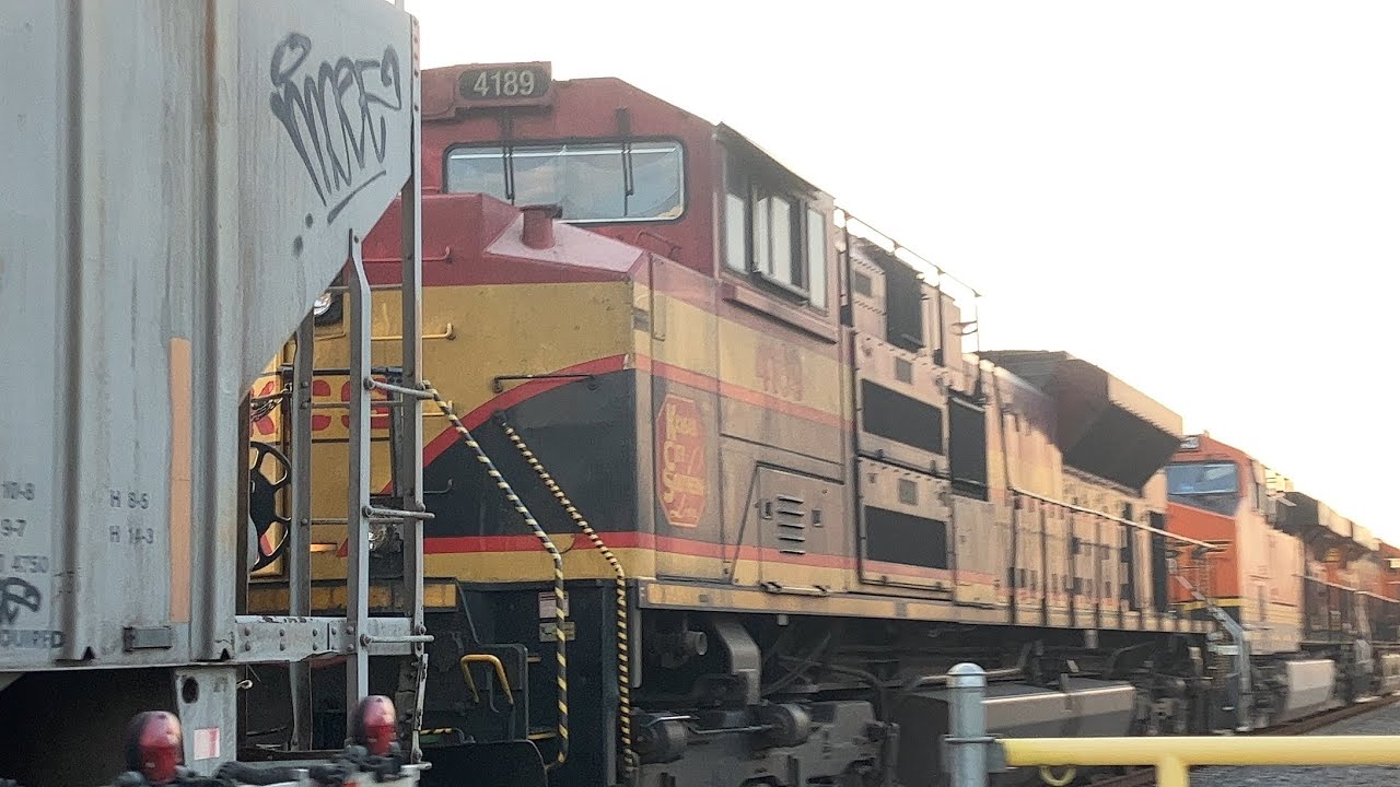 KCSM 4819 SD70ACe Trails 3rd On the H-BARWAT! - YouTube
