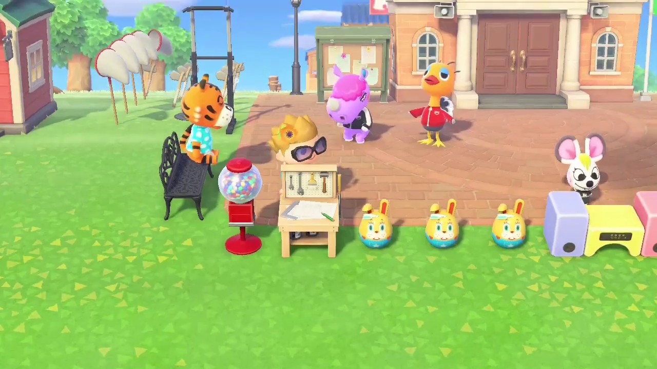 Exercise with Villager in Animal Crossing - New Horizons !!! - YouTube