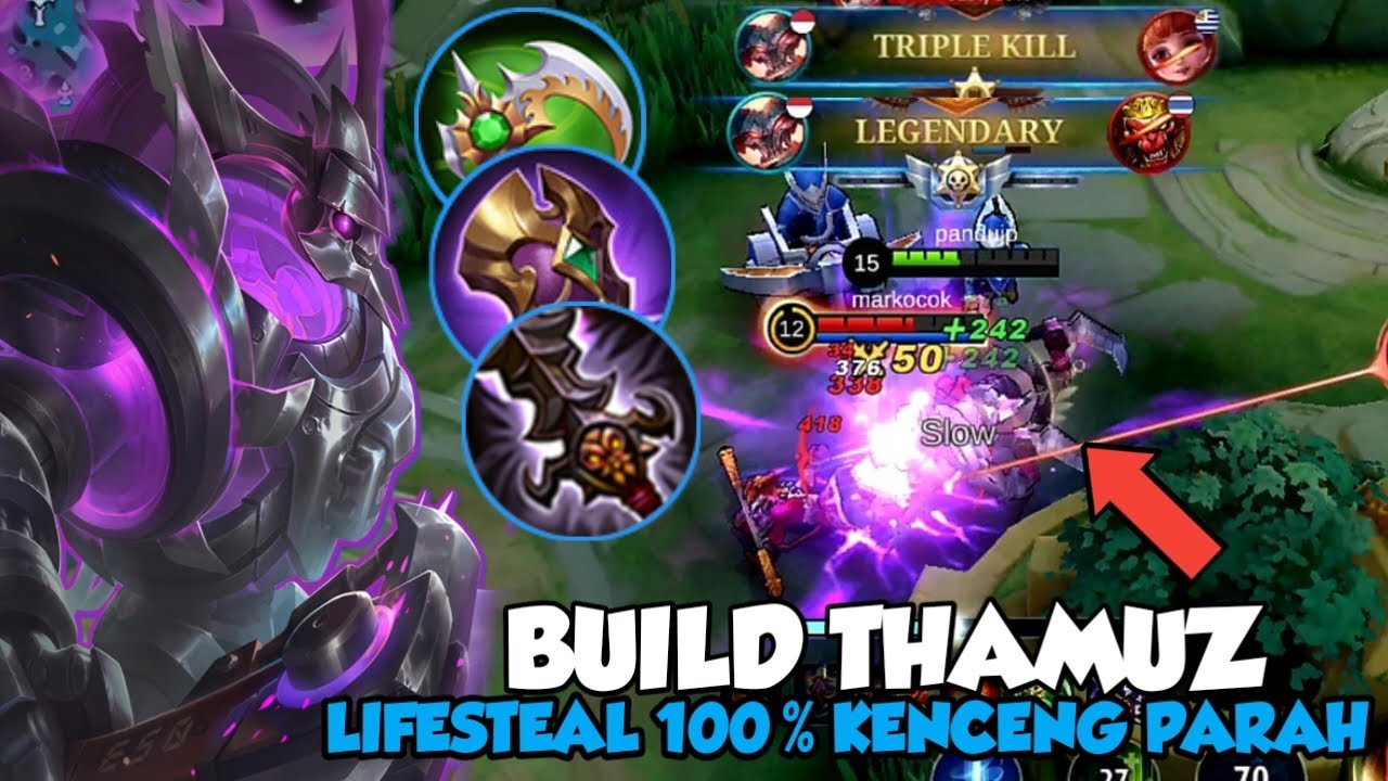 BUILD THAMUS TERSAKIT 2023 ! LIFESTEAL KENCENG PARAH + ANTI GANK ...