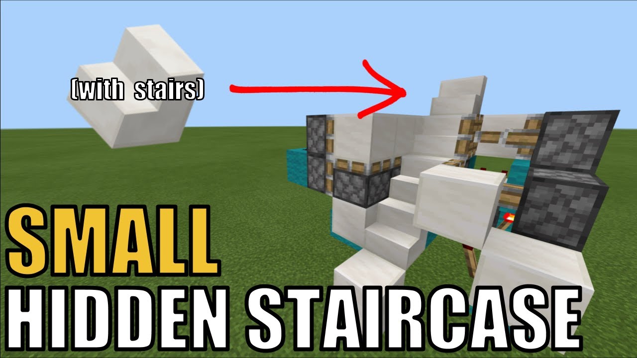 How To Make A SMALL Hidden Staircase On BEDROCK!!! - YouTube