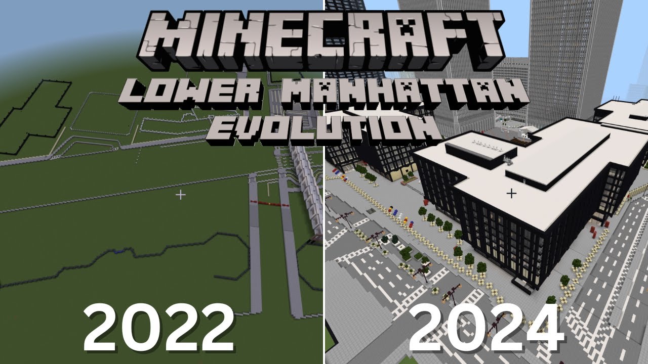 Minecraft: Lower Manhattan Evolution - YouTube