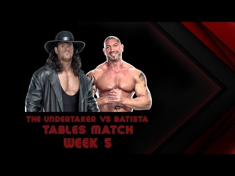 The Undertaker vs Batista - Tables Match - WWE 2K22 SS7 Wrestling ...