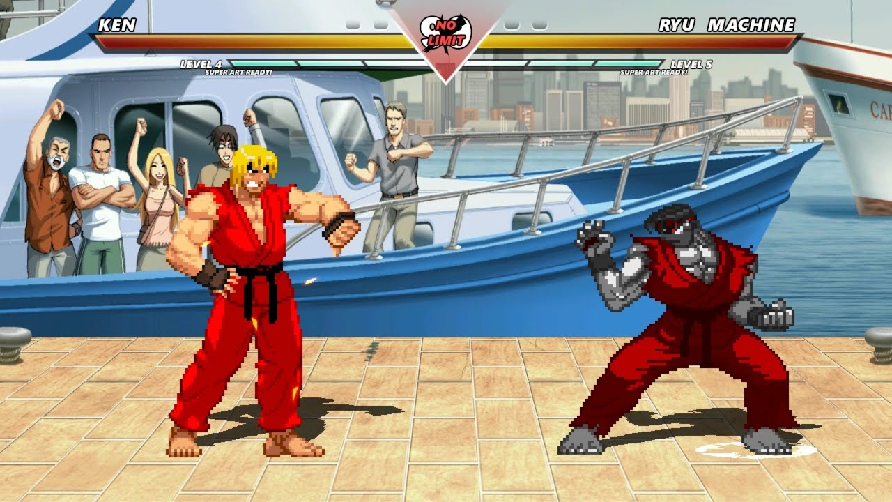 FIRE KEN vs RYU MACHINE - Highest Level Awesome Fight! - YouTube