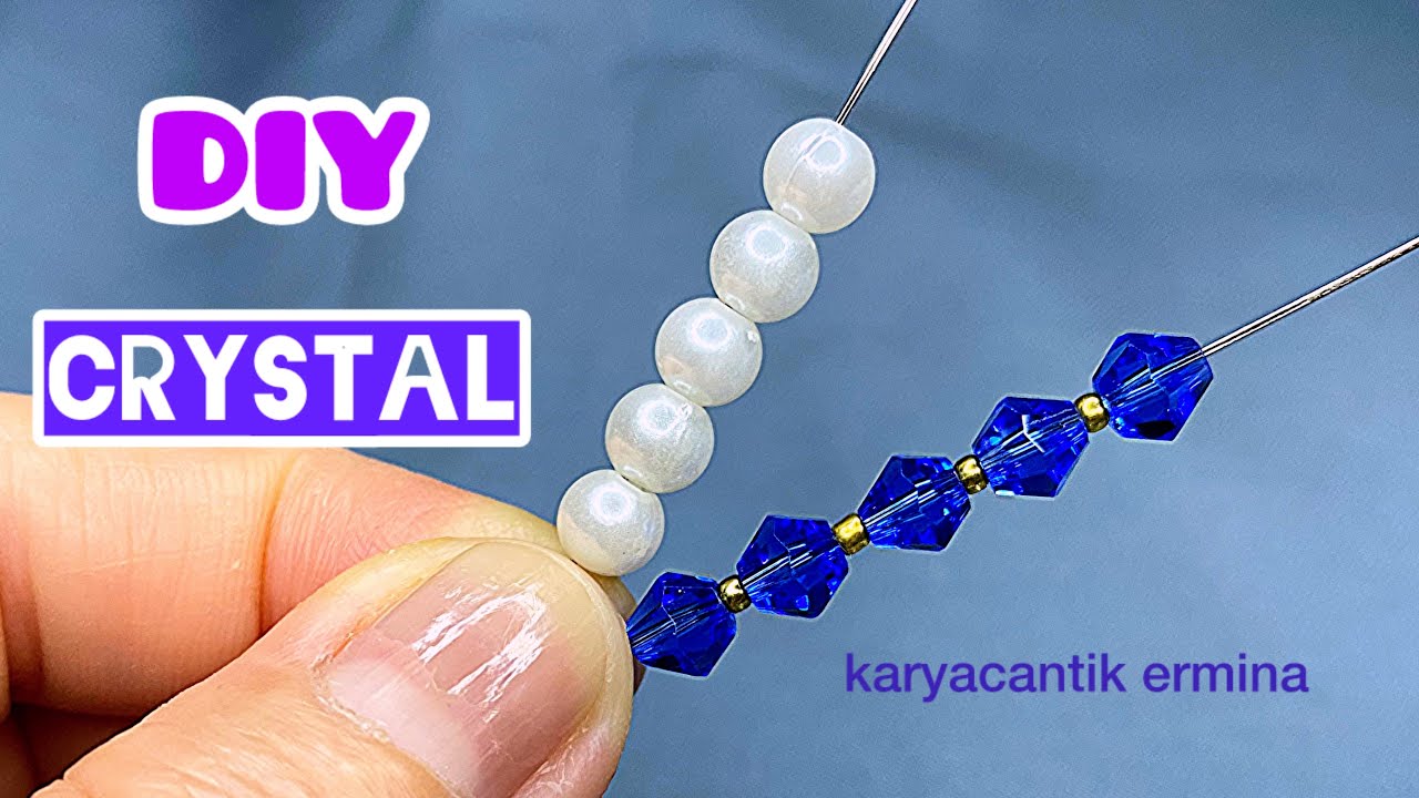 how to make easy and simple bead bracelets at home || crystal bracelet ...