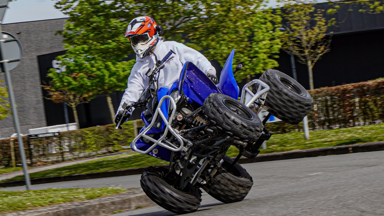YAMAHA RAPTOR INSANE BURN OUTS WHEELIES - BenoitVisuals - YouTube