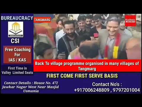 Back To village programme organised in many villages of Tangmarg. - YouTube