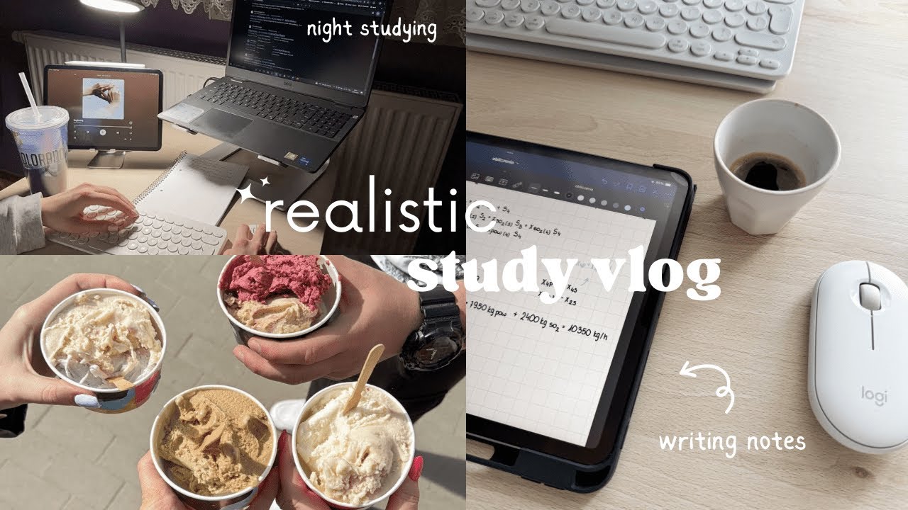 UNI VLOG | 48-hour study vlog, realistic study days, writing notes ...