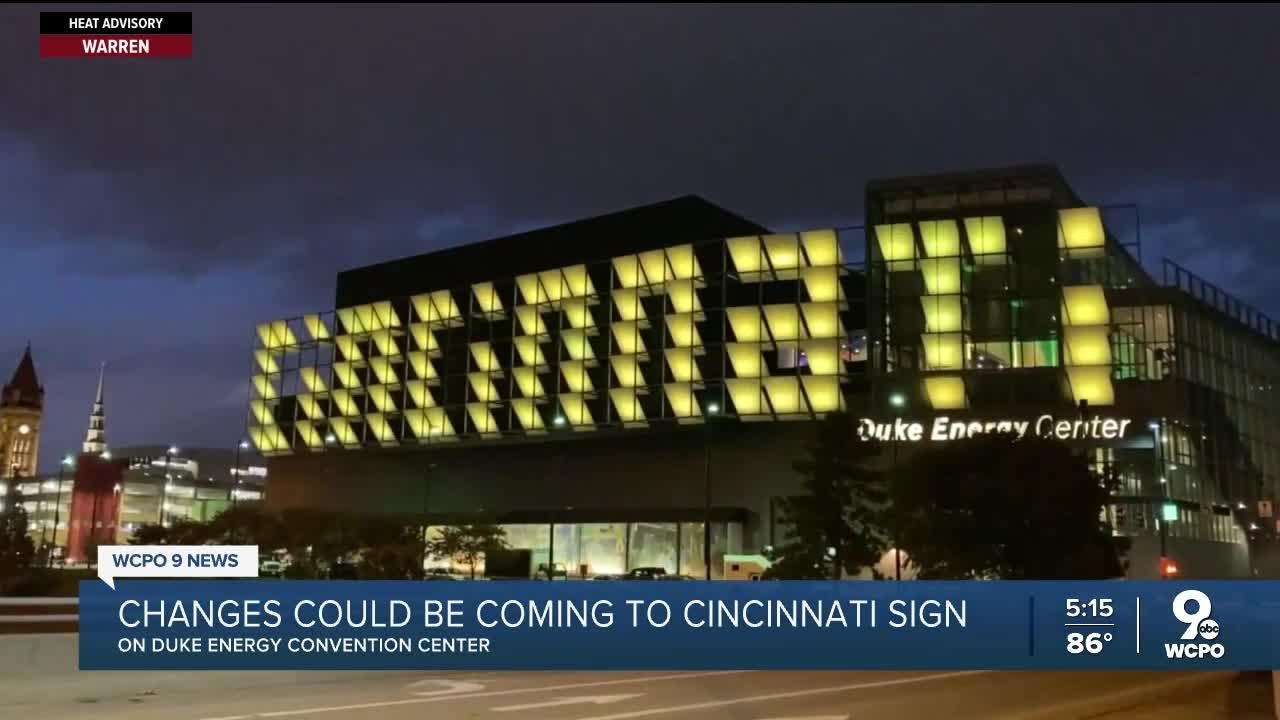 Iconic LED Cincinnati sign on Duke Energy Convention Center to possibly ...