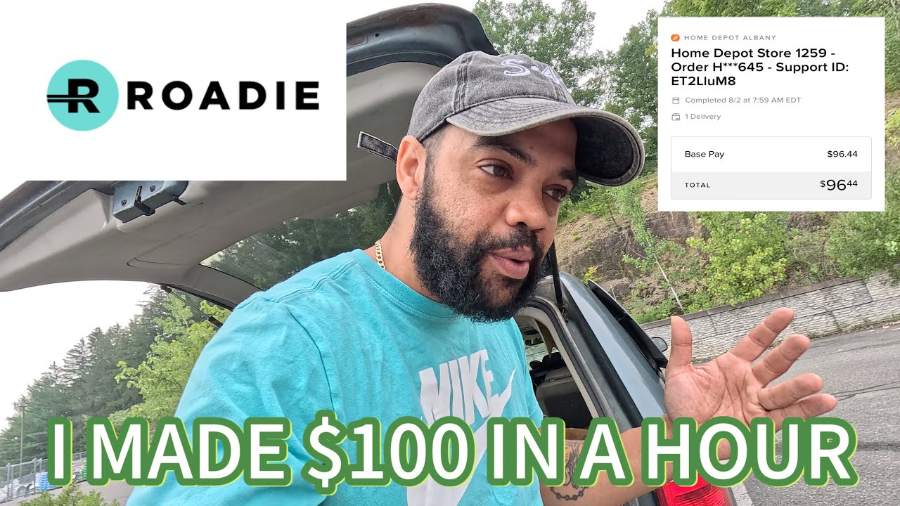 How I Made $100 In A Hr Using The Roadie Delivery App - YouTube