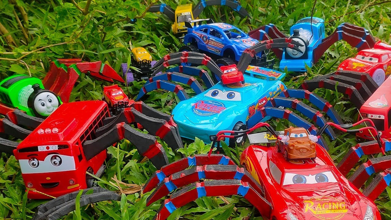 Upgrade RC LINGHTING MCQUEEN EATER Monster Percy Spider Long, Tayo ...