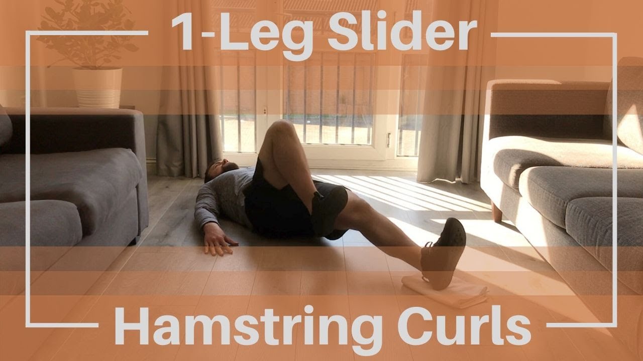 One Leg Hamstring Curl (Slider) - YouTube
