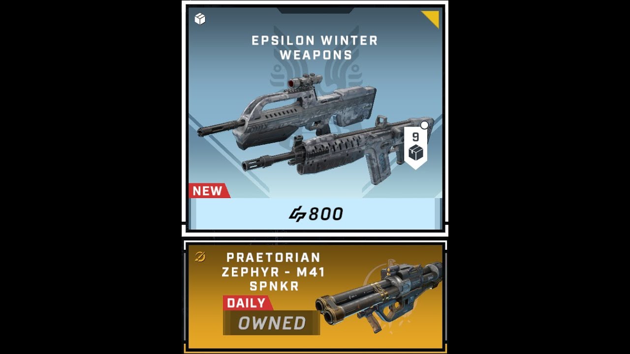 Daily Shop Update | 5/5/23 | Epsilon Winter Weapons & Praetorian Zephyr ...