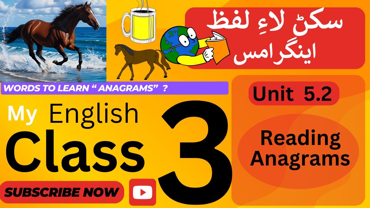 Anagrams | Unit 5.2 | Class Three English to Sindhi - YouTube