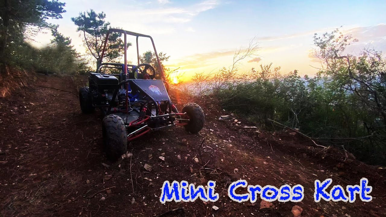 DIY Min CrossKart便携越野卡丁车山地穿越测试花絮 - YouTube