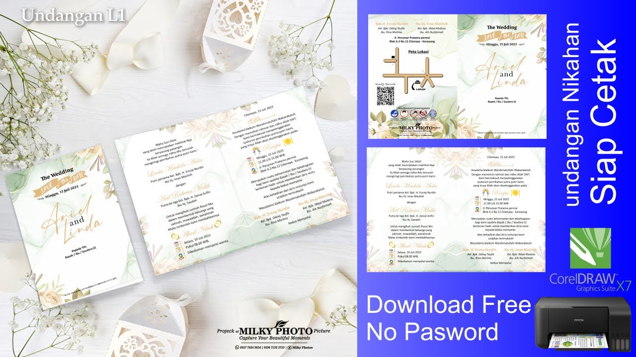 Template Undangan Pernikahan file cdr Custom Download Gratis # ...