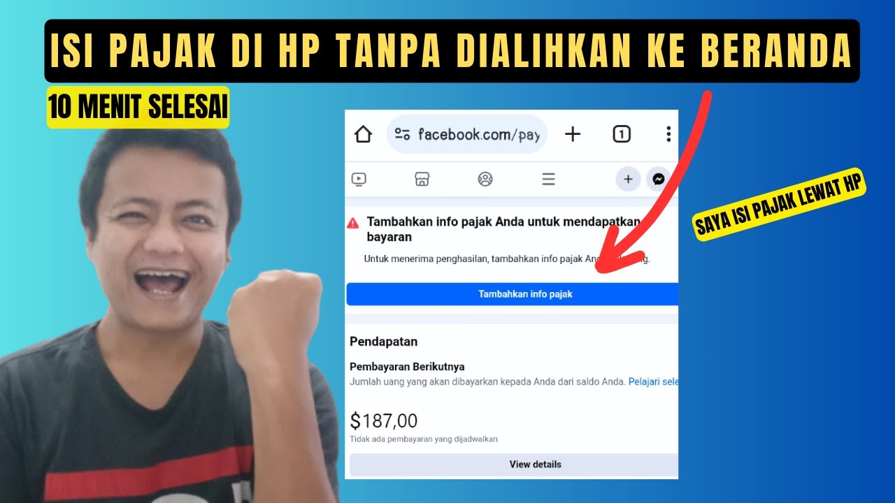 Cara Isi Pajak Facebook Lewat HP Tanpa Dialihkan Ke beranda - YouTube