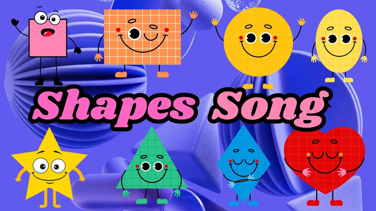 Fun Shapes Song For Kids Learn Rectangle,Square,Stars And More - YouTube