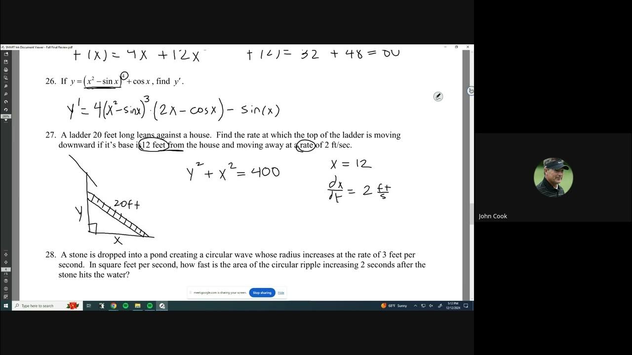 AP Calculus AB - Fall Final Exam Review - #24-31 - YouTube